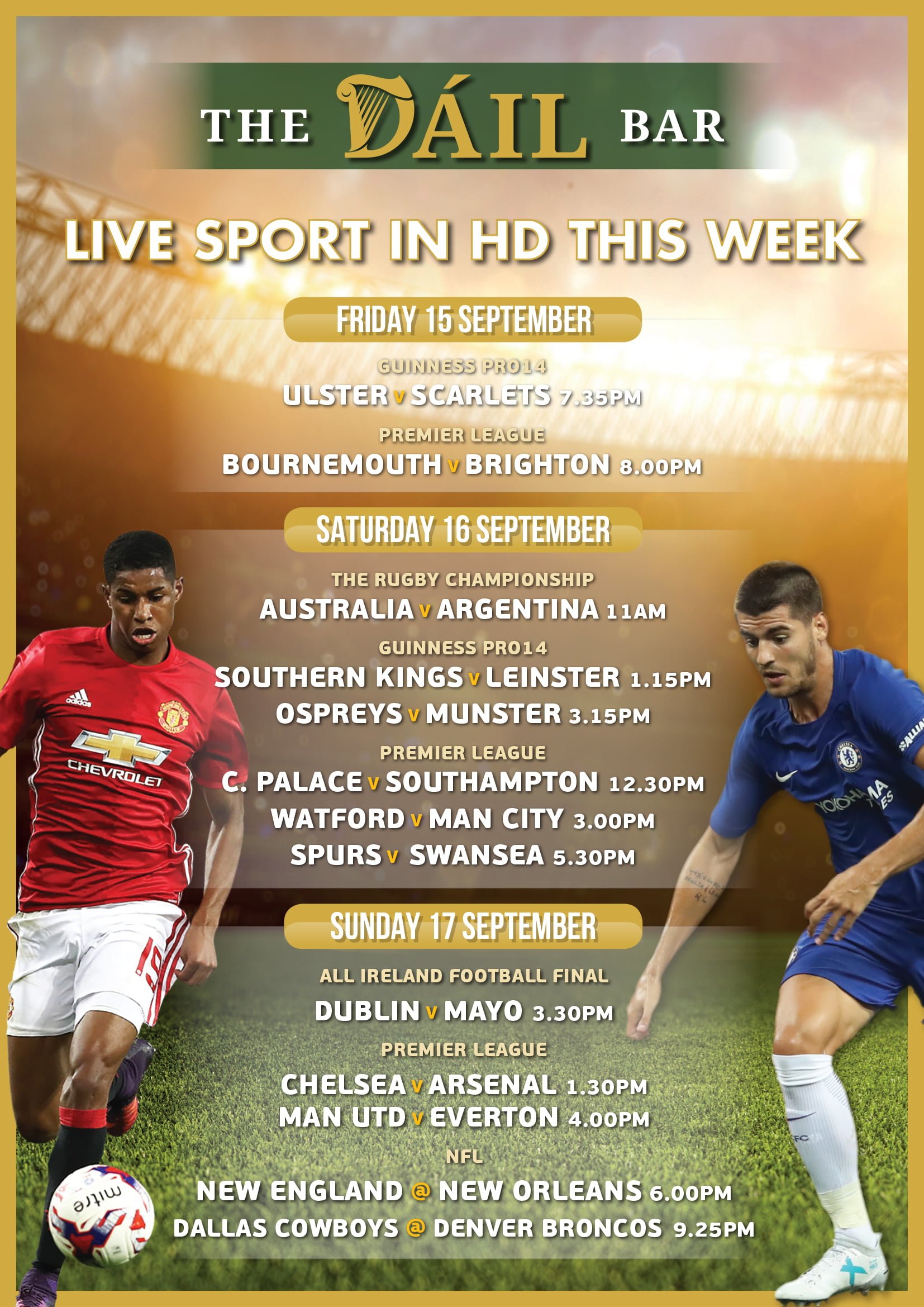 DB Sports Poster 110917 - The Dail Bar