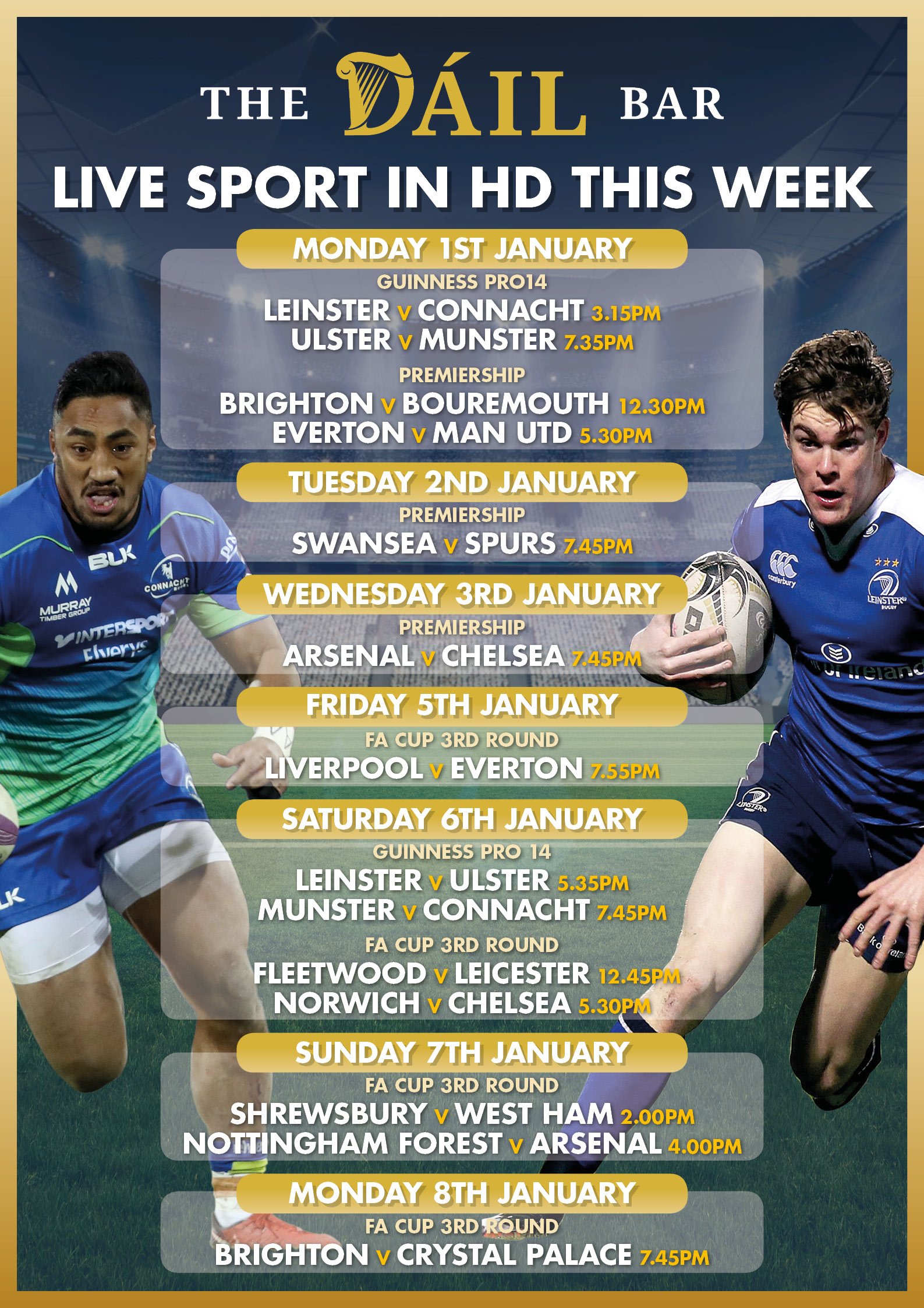 DB Sports Posters - Week Ending 07 Jan 18 - WEB - The Dail Bar